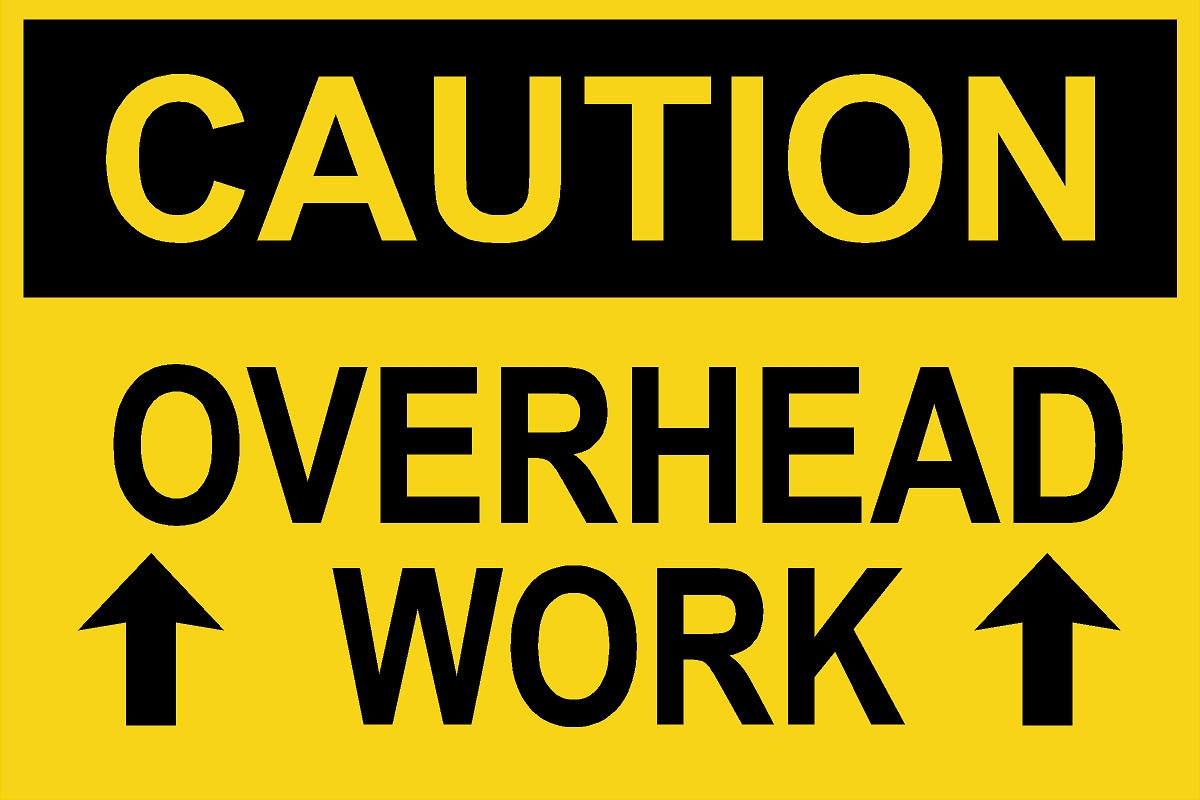 Caution overhead Work Sign - SafetyKore.com Caution overhead Work Sign - SafetyKore.com