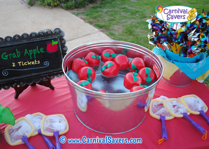 Grab Apple Fall Festival Game Idea -- Bobbing for Apples Alternative