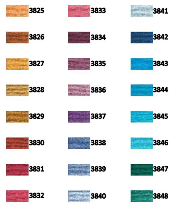 DMC Floss 3825-3848