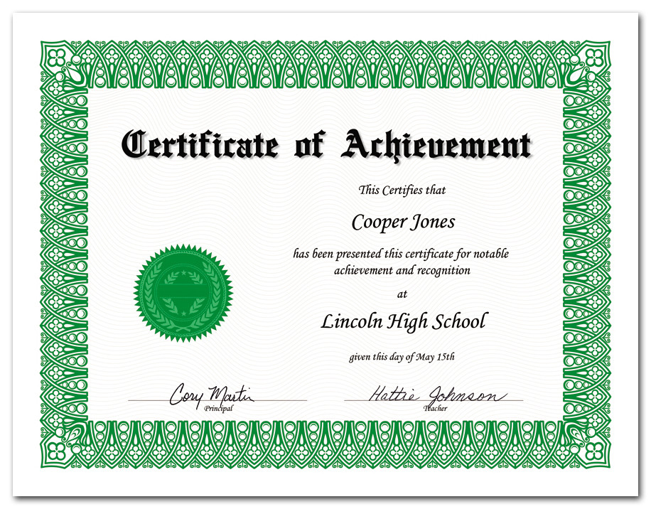bordered certificate paper