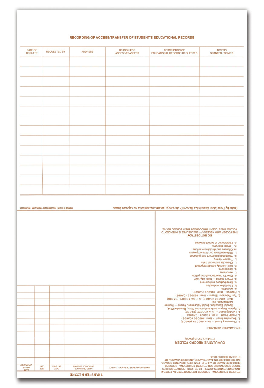 school record folders