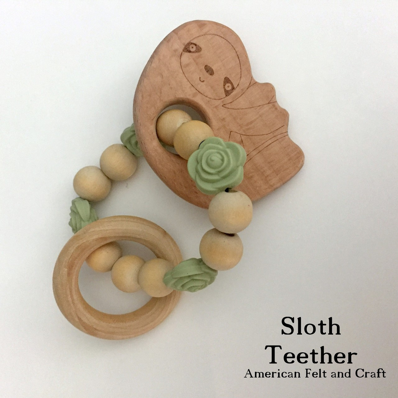 sloth teething toy