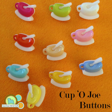 Cup O Joe Buttons - American Felt & Craft