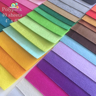Polyester Felt Pack - 40 Sheets - American Felt & Craft