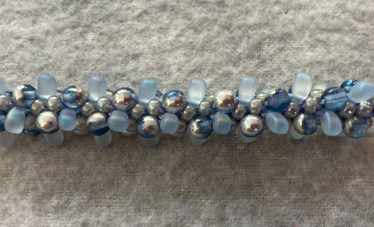 Lupine Necklace Kit - Lt Blue Silver - Sally Bead Jewelry