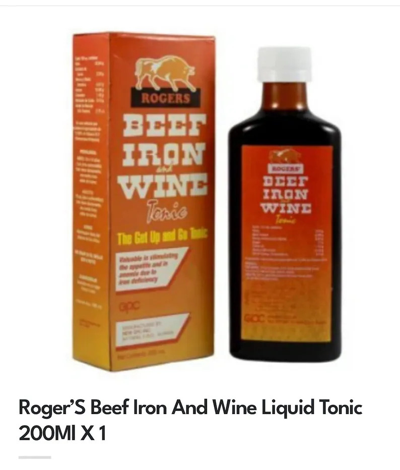 Rogers Beef Iron and wine liquid tonic 200ml - Caribbean Supercenter