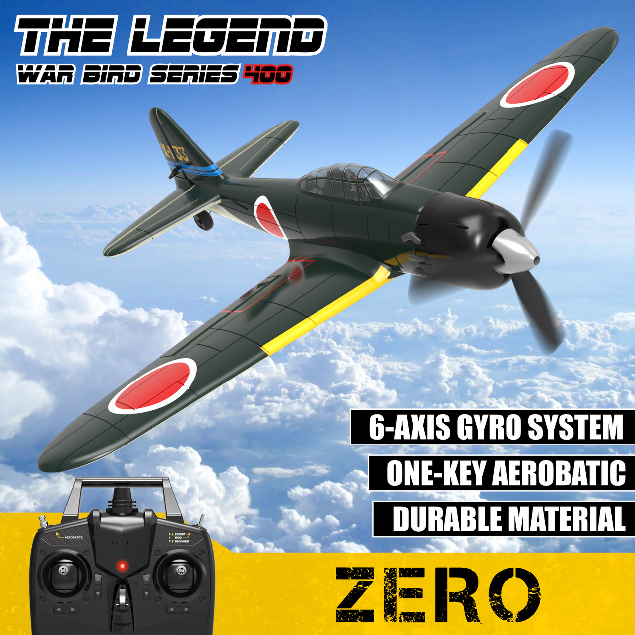 Volantex RC Plane Zero RC Aircraft EPP 400mm Wingspan 2.4G 6-Axis ...