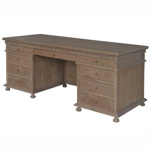 Westminster Desk - Black Oak Drifted - Maison Living