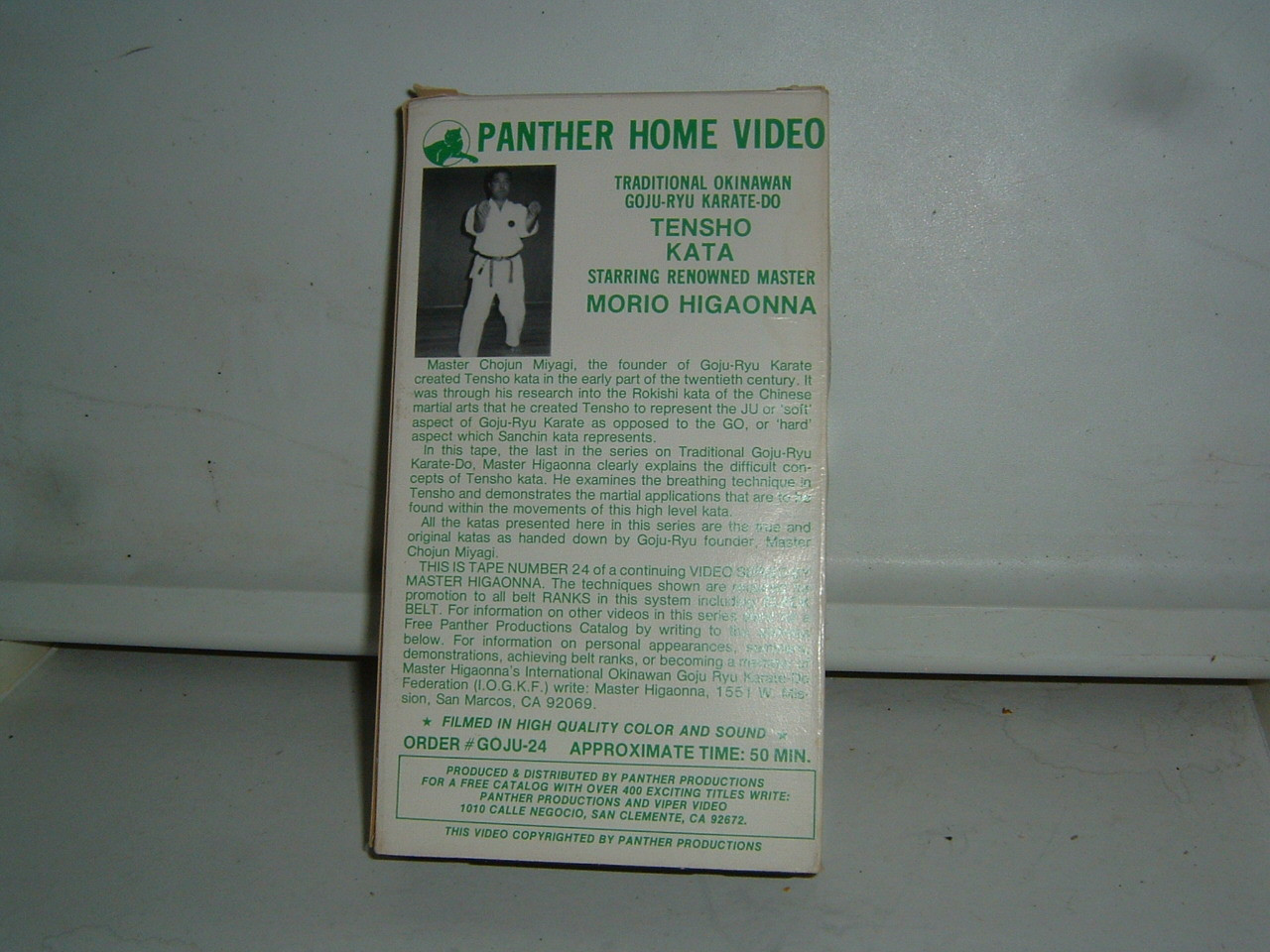 OKINAWAN GOJU-RYU KARATE-DO TENSHO KATA W/ HIGAONNA (VHS VIDEO) - Carl ...