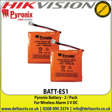 Pyronix Battery - 2 / Pack - For Wireless Alarm - 3 V DC - BATT-ES1