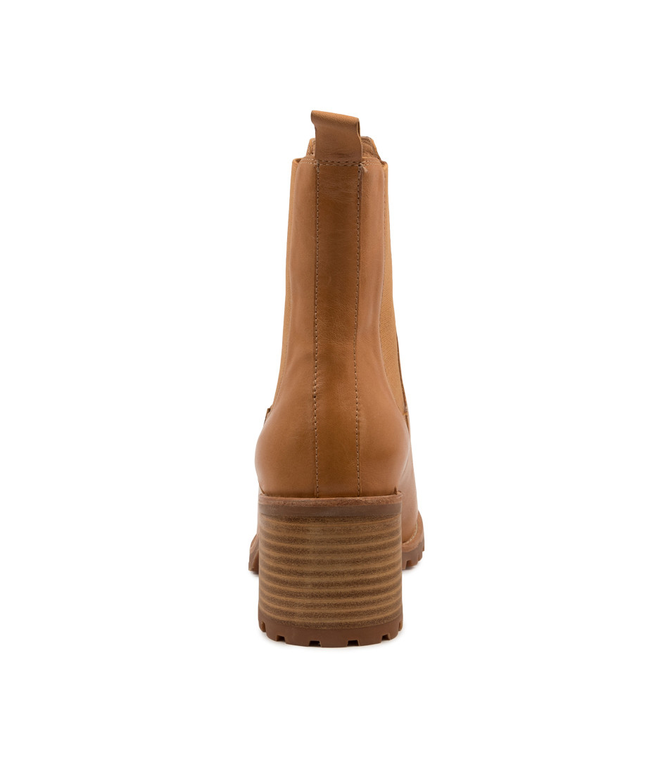 NEENA Boots in Tan Leather - Top End Shoes