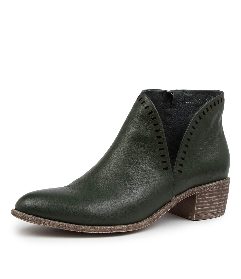 JUDITH Boots in Forest Leather - Top End Shoes