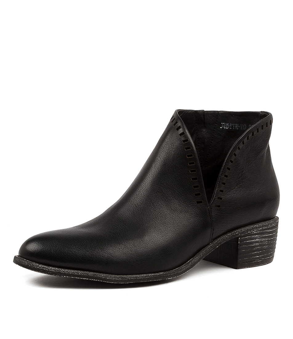 JUDITH Boots in Black Leather - Top End Shoes