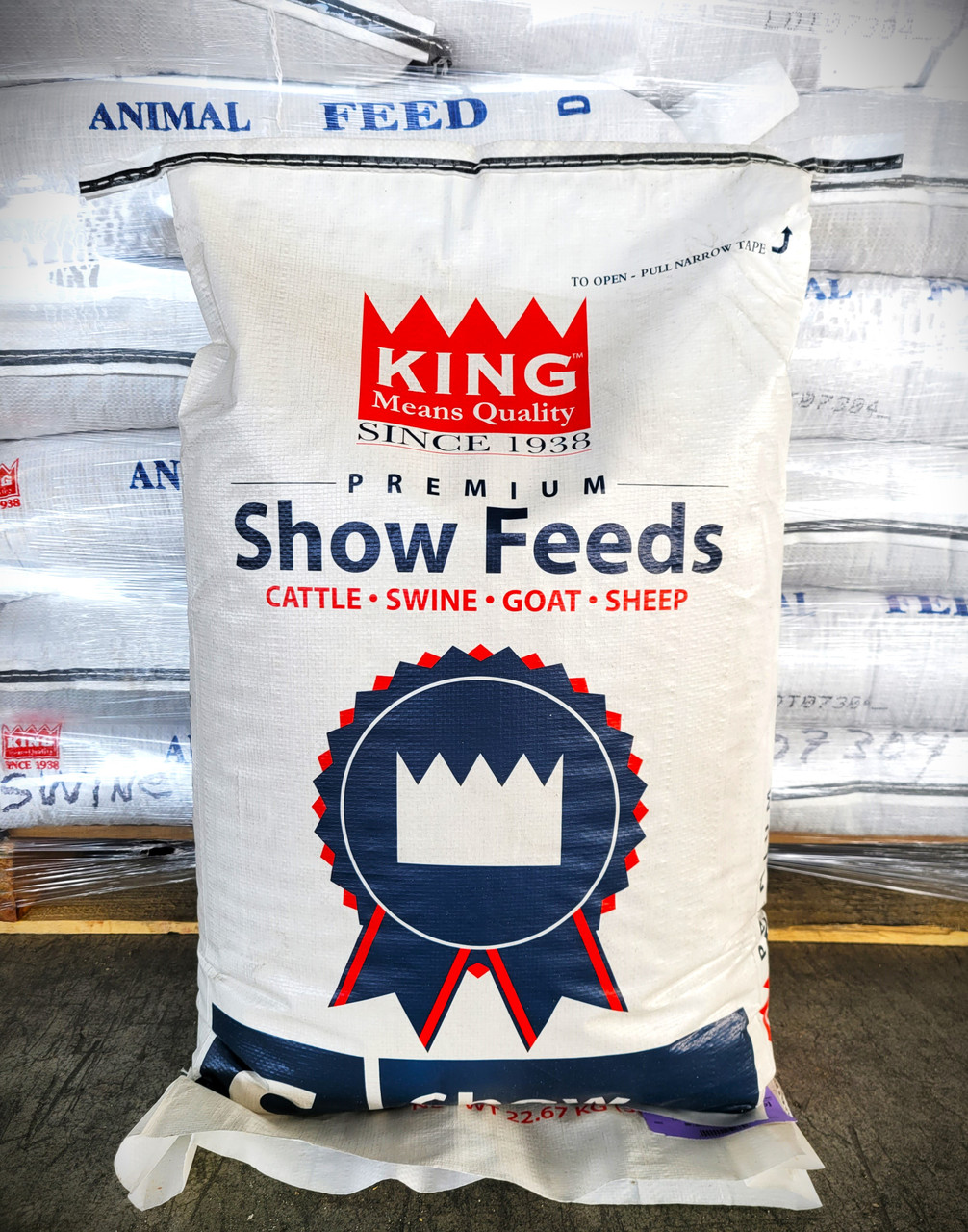 KING BRAND Chill Out Pig Show Feed (11% low protein) 50 lb. - hearnestore