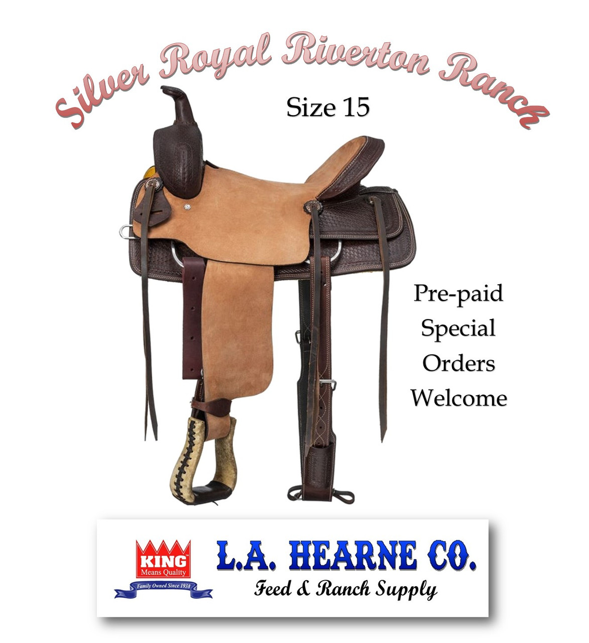 Silver Royal Riverton Ranch Western Riding Saddle, Size 15 (in store ...