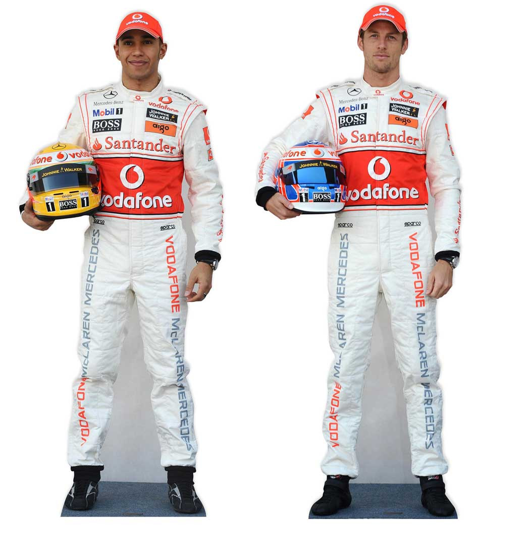 Lifesize Cardboard Cutout Set of Lewis Hamilton and Jenson Button ... Lifesize Cardboard Cutout Set of Lewis Hamilton and Jenson Button ...