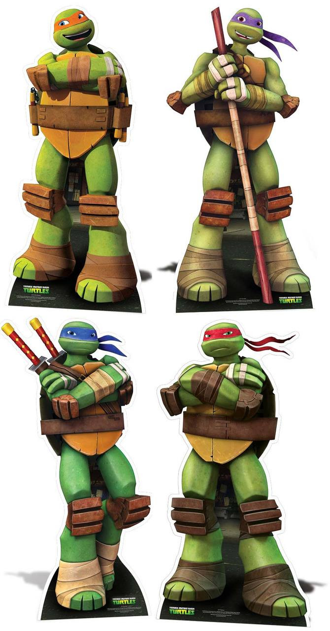 Teenage Mutant Ninja Turtles Set of Four Lifesize Cardboard Cutout ...