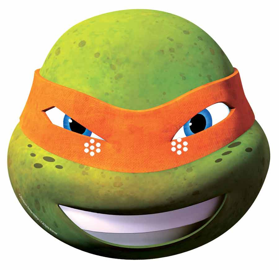Michelangelo Single Teenage Mutant Ninja Turtle Card Face Mask michelangelo-single-teenage-mutant-ninja-turtle-card-face-mask