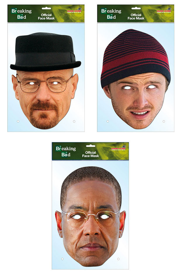 Breaking Bad Official 2D Card Party Face Masks Variety 3 Pack . In ...