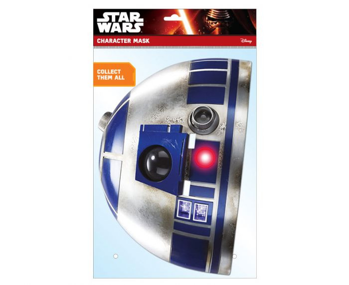 R2-D2 Official Star Wars 2D Card Party Face Mask. In Stock Now with ...