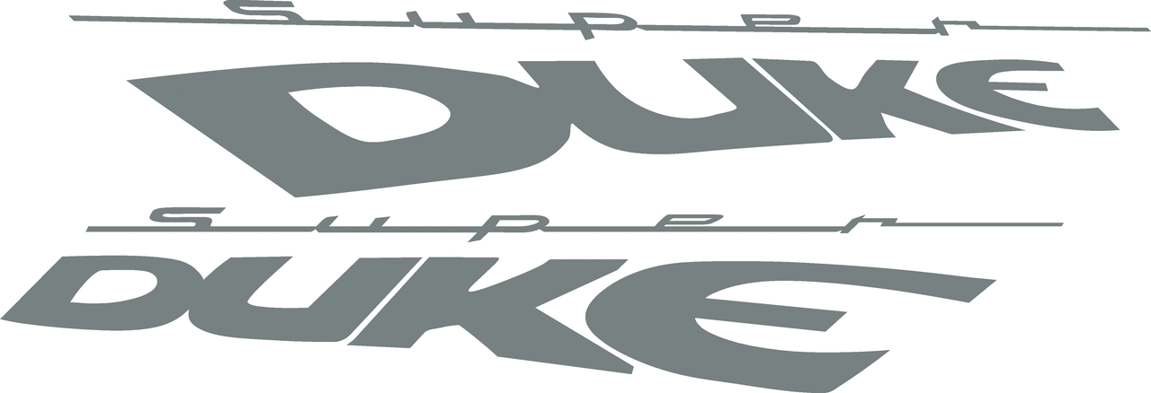 KTM SUPER DUKE SIDECOVERS DECAL STICKERS 380mm - Collideascope