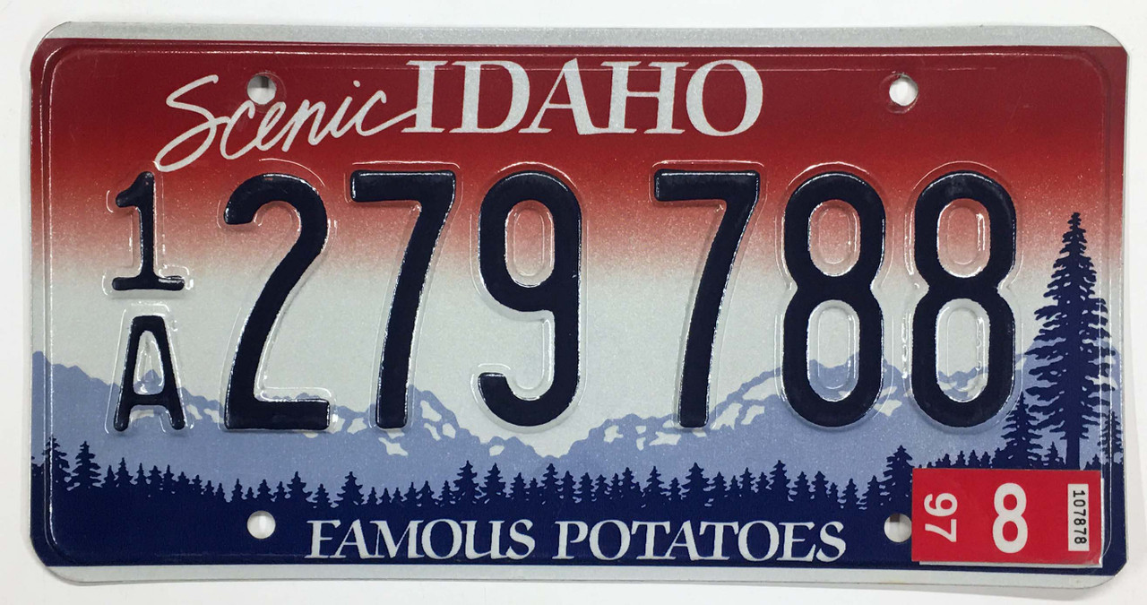 Idaho 1997 "Scenic" Ada County Embossed License Plate - 1A279788 ...