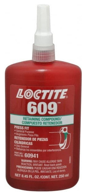 Loctite Medium Strength Liquid Retaining Compound #609, 250 mL - 62-820 ...