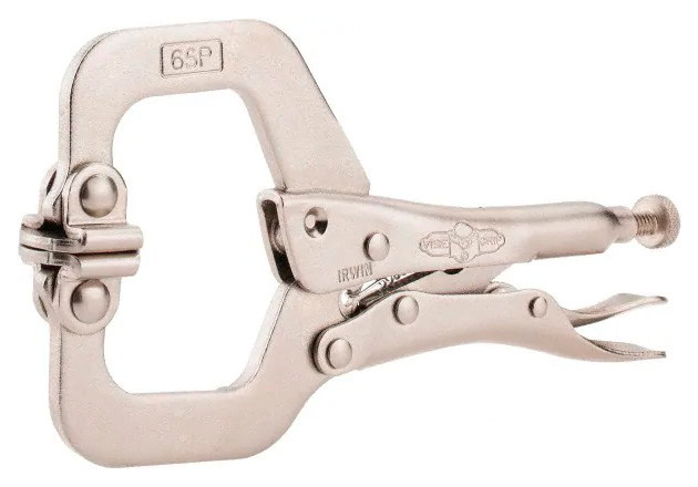 IRWIN VISE-GRIP Locking C-Clamp w/ Swivel Pads 6SP, 6" Length, 2-1/8 ...