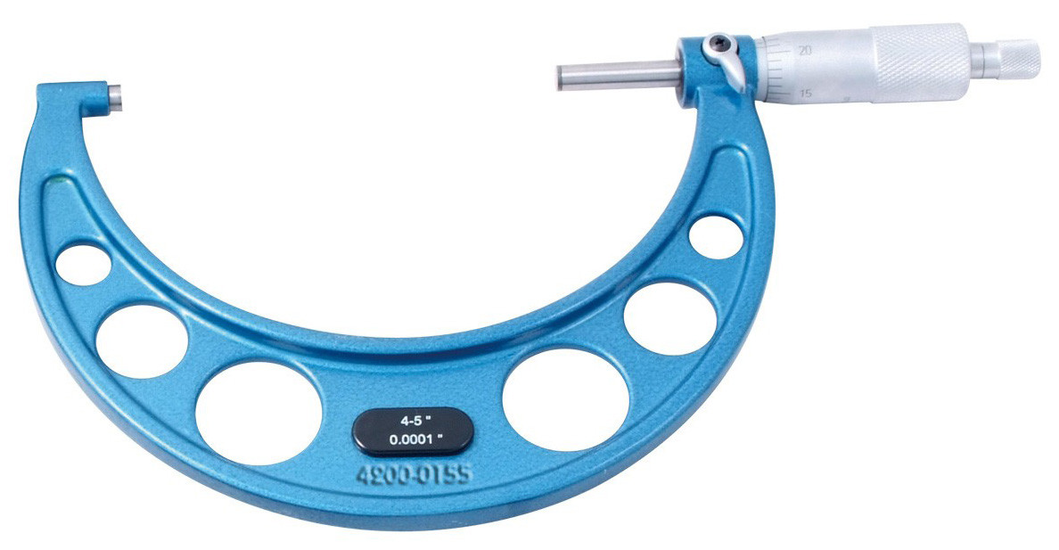 Precise Solid Metal Frame C-Type Outside Micrometer, 4-5" - 4200-155 ...