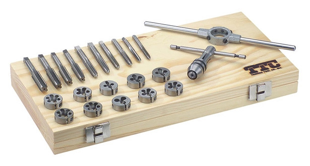 High Speed Steel Tap & Die Set MET-23, 23 Piece, Right Hand Metric, M2 ...