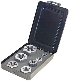 Precise 7 Piece Metric Hexagon Rethreading Die Kit - 1017-0007 - Penn ...
