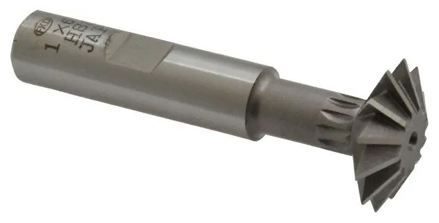 Interstate HSS Double Angle Cutter, Shank Type, 60°, 1" dia, 1/2" shank ...