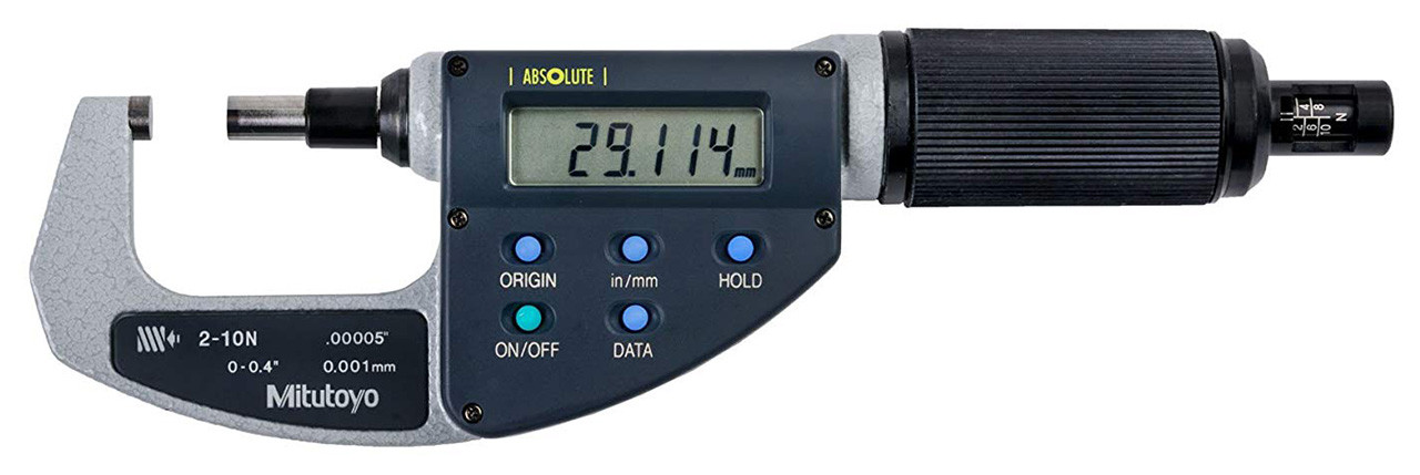 Mitutoyo ABSOLUTE Digimatic Micrometer with Adjustable Measuring Force ...