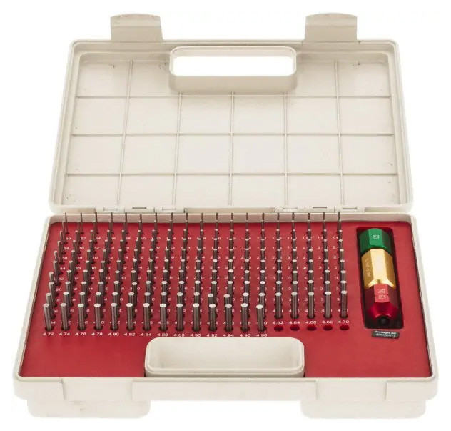 SPI Class ZZ Pin Gage Set, Metric, Steel, Plus Tolerance, 1.3 - 4.98mm ...