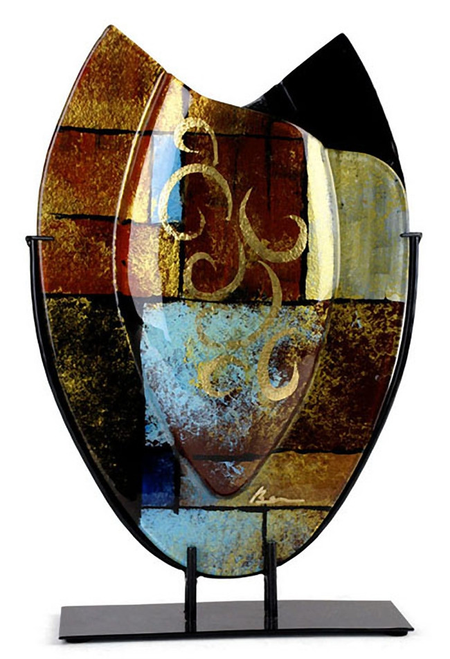 Oval Glass Vase 20135 Emblema