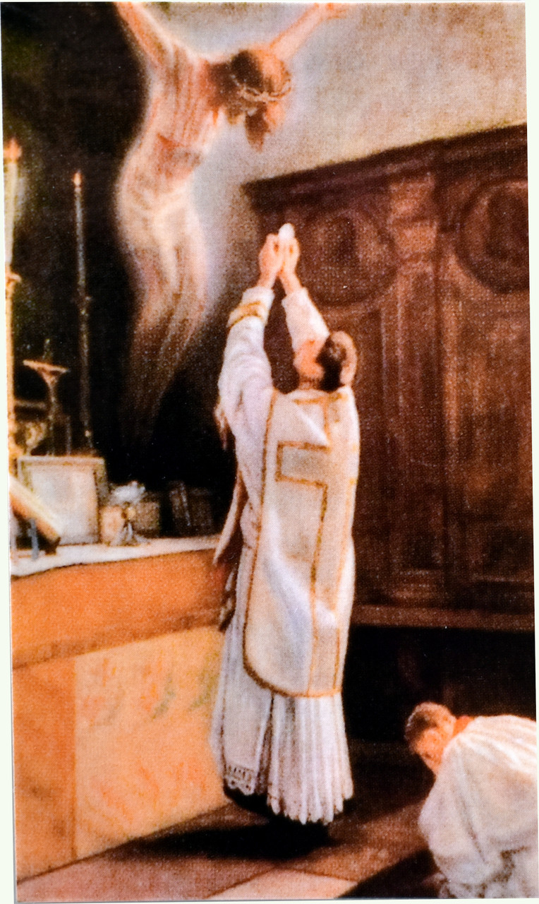 Transubstantiation Laminated Holy Card - Our Daily Bread Catholic Gifts