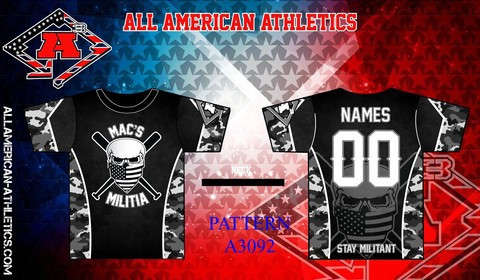 A3 Custom Uniform Design Option 92 - All American Athletics