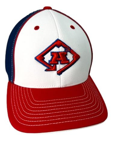 A3 Hat - RED/WHITE/ROYAL #1 - All American Athletics