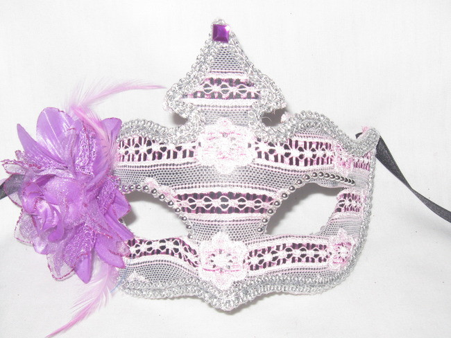Pink Flower Lace Colombina Punta Venetian Masquerade Mask SKU 5F ...