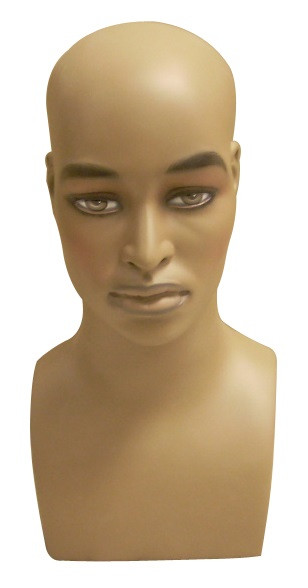Free Shipping Fiberglass African American Male Display Head MB2