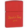 Personalized Red Matt Zippo Lighter - ForeverGifts.com