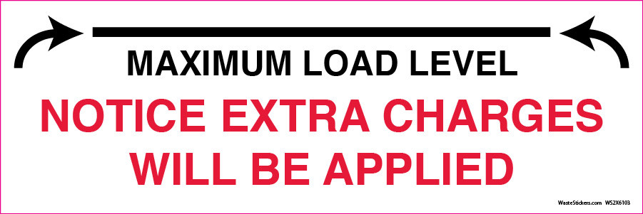 2X6" Maximum Load Level Decal WS2X6103