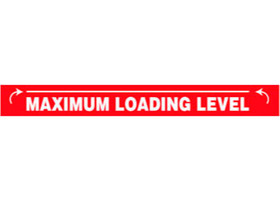 Maximum Loading Level (Red). Recycling Sticker.