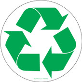 12 Inch Circle Recycling Symbol Sticker