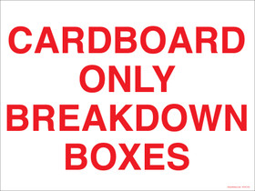 Cardboard Only Breakdown Boxes Container Decal