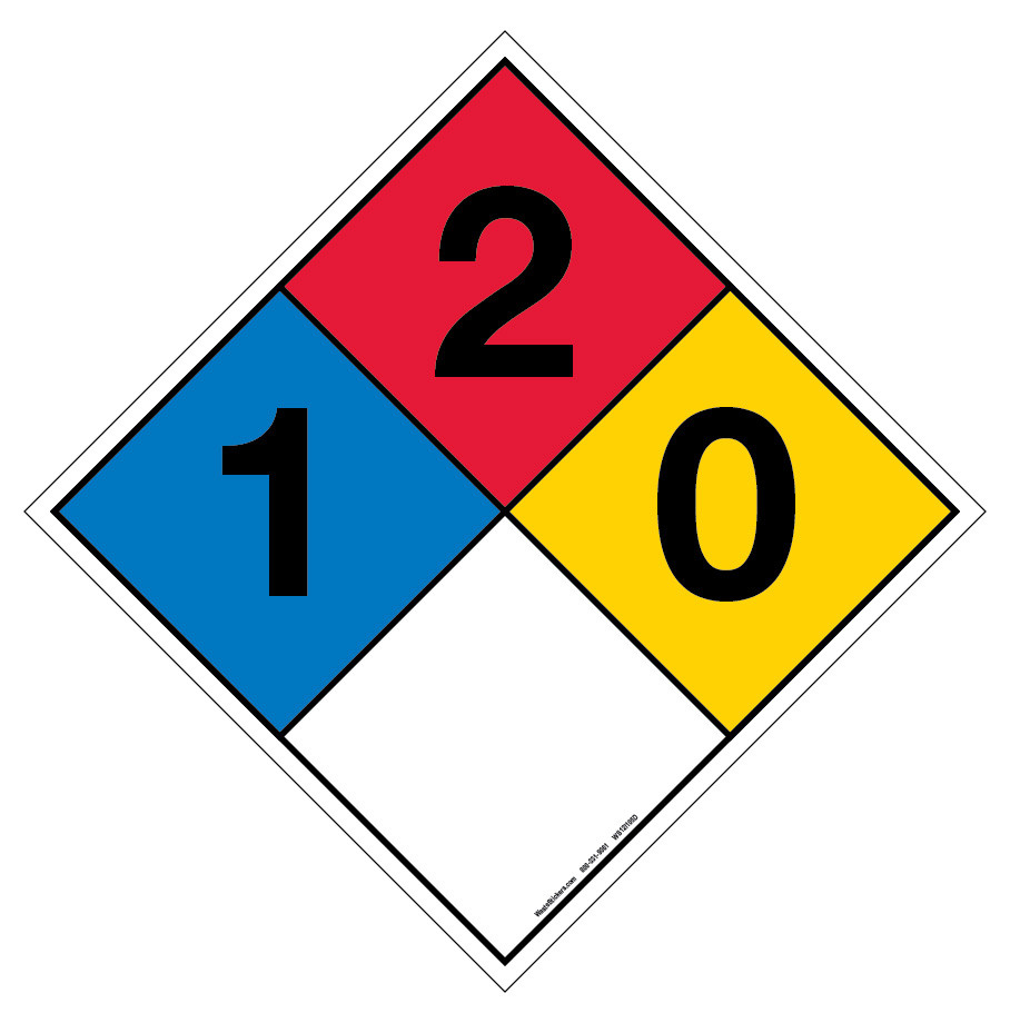 12" Hazard Rating Diamond Decal