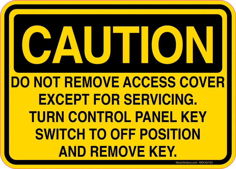 Caution Decal Do Not Remove Access Cover Except For Servicing Sticker caution-decal-do-not-remove-access-cover-except-for-servicing-sticker