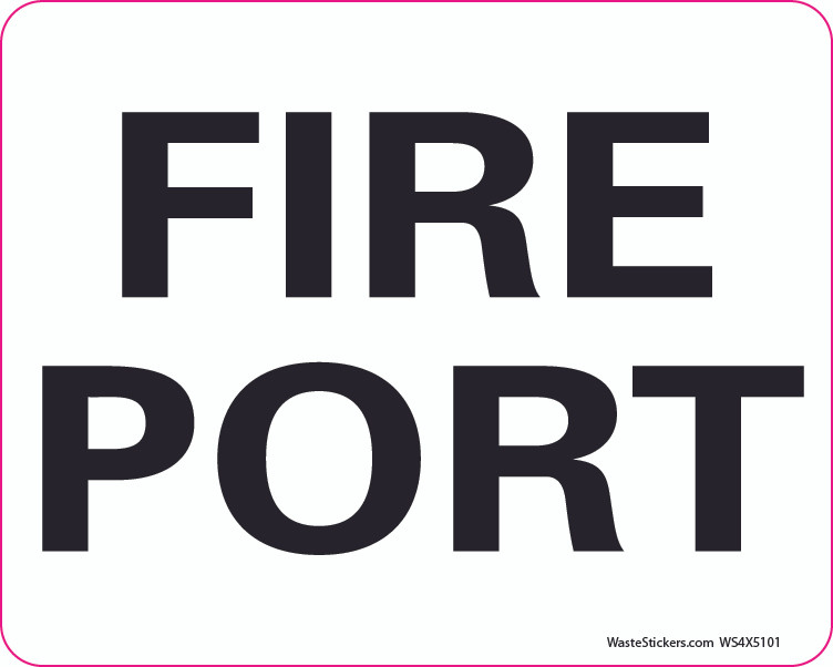 4x5" Fire Port Decal