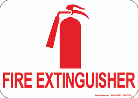 5 x 7" Fire Extinguisher Decal