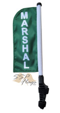 MARSHAL Wing Golf Cart Flag with SSP Flags Bracket and Pole